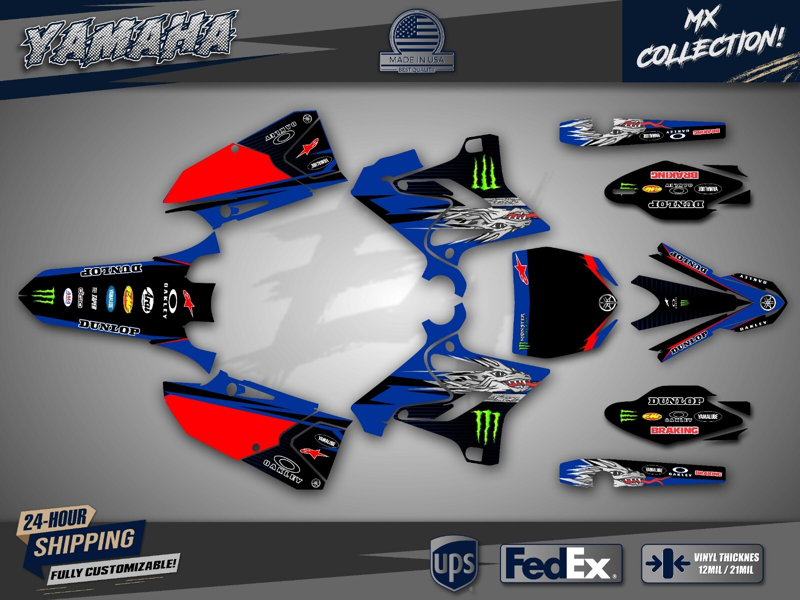 2015-2020 YAMAHA YZ 125 250 GRAPHICS KIT DECALS DECO YZ125 YZ250 2019 2018 2021のeBay公認海外通販｜セカイモン