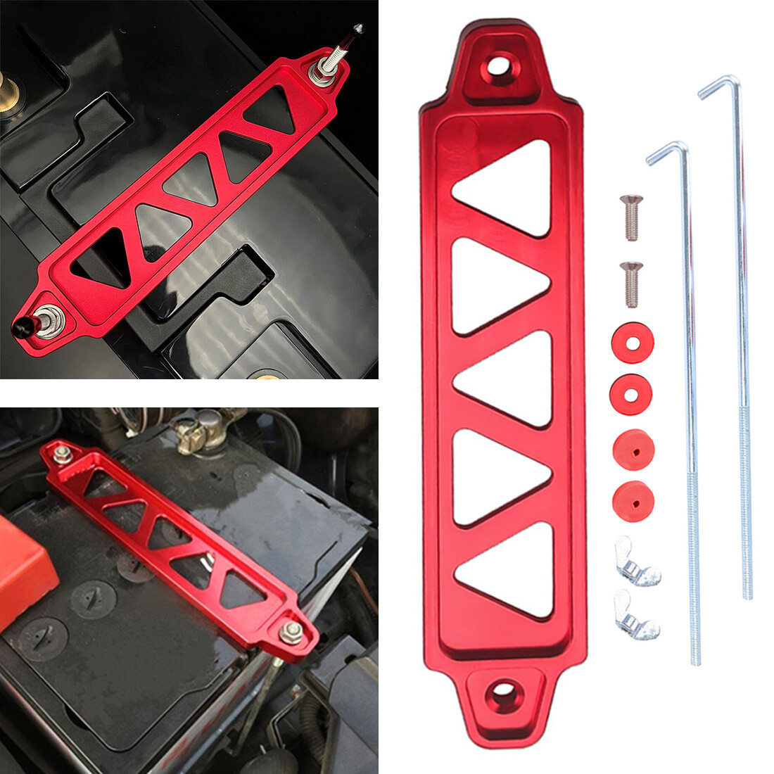 Car Battery Holder Retainer Lock Bracket Clamp Tie