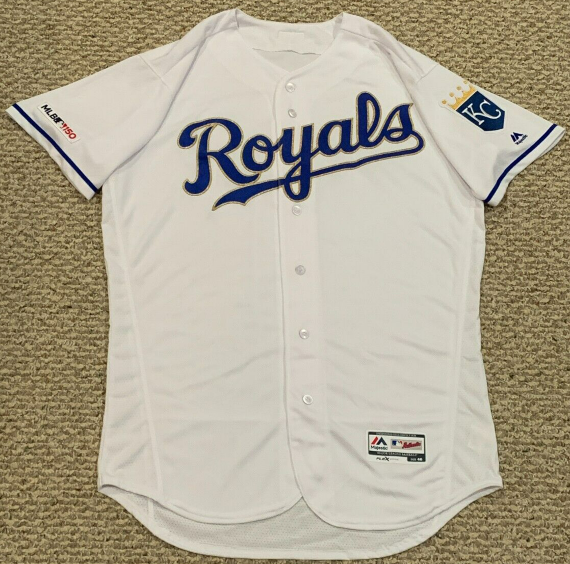BLANK BACK GOLD Size 46 2019 Kansas City Royals Game Jersey issued KC 150 MLBのeBay公認海外通販｜セカイモン