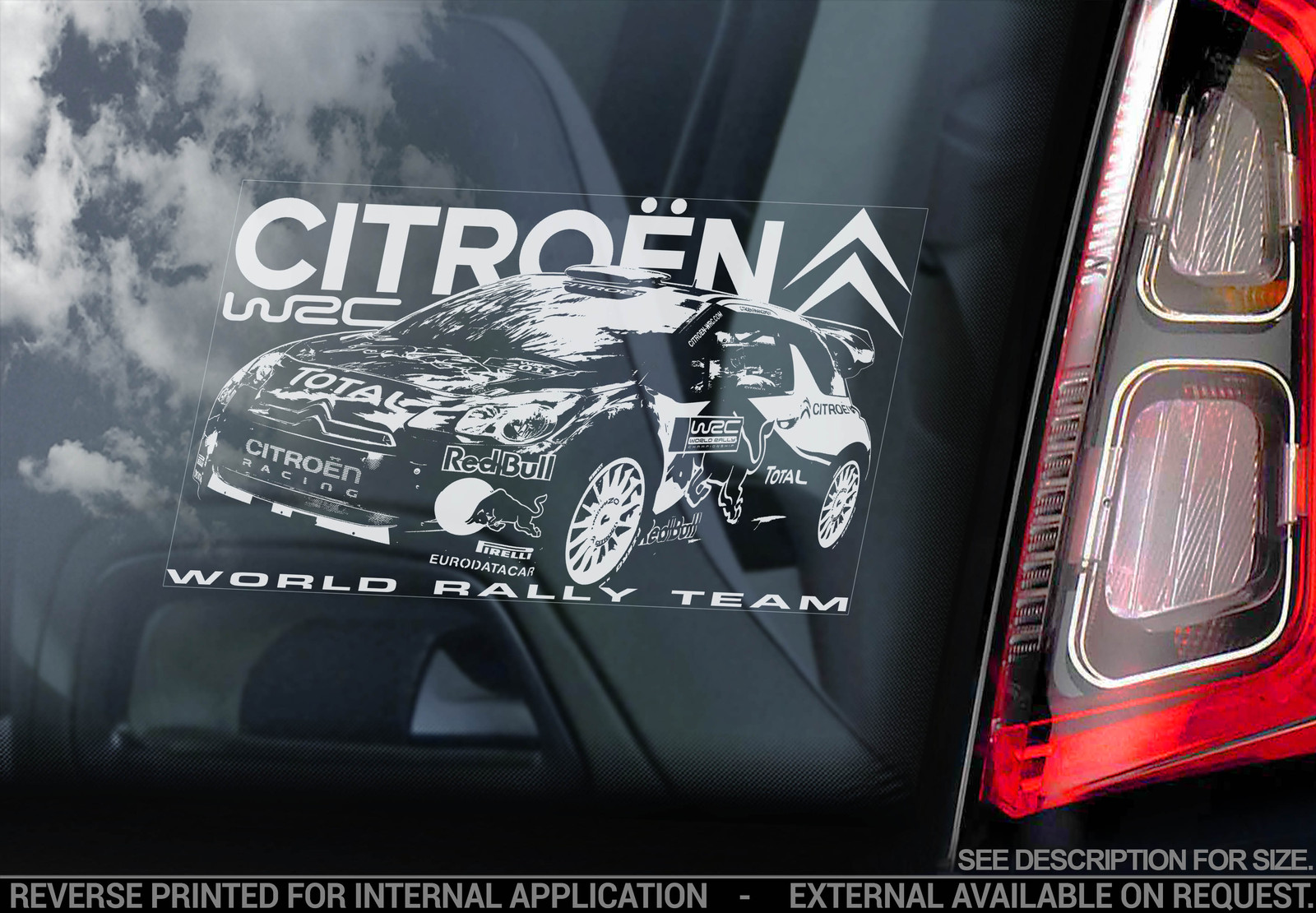 Citroen WRC - Car Window Sticker - World Rally Championship Team DS3 ...