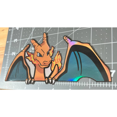 Charizard | Pokemon | Vinyl Sticker | Vinyl Decal | Holographic Decal ...