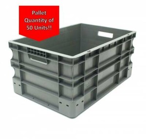 Very Strong Heavy Duty Type Stackable Plastic Euro Storage Boxes 16 ...