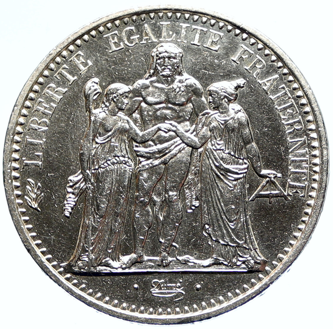 1966 FRANCE Large HERCULES Motto VINTAGE Old Silver 10 FRANCS French ...