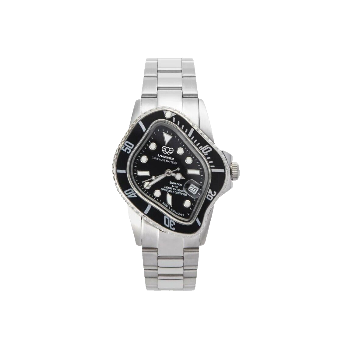 Laarvee PEA001 Sliver Precision Steel Black Bezel Black Dial Laarvee PEA001 Sliver Precision Steel Black Bezel Black Dial