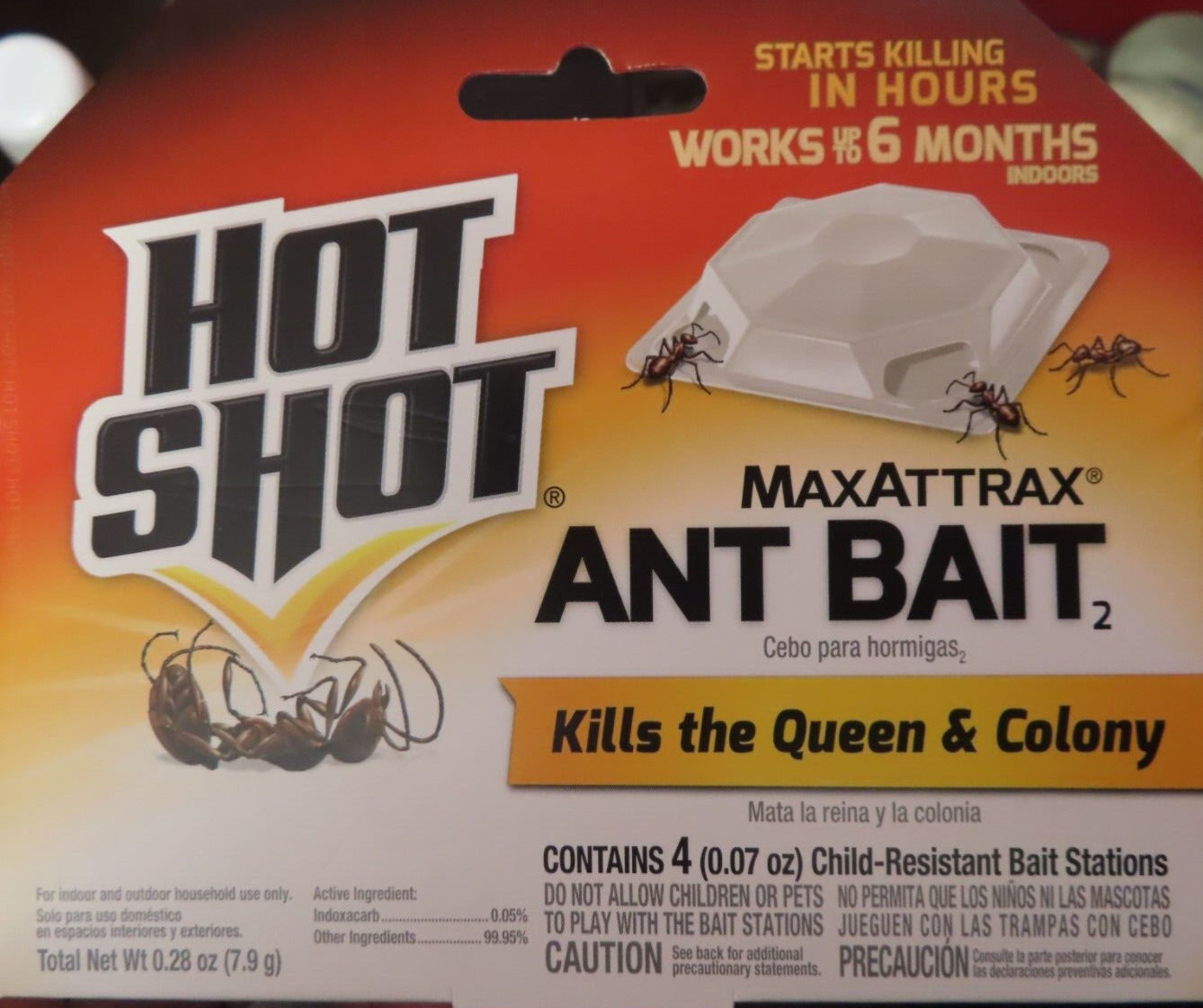 4pk Hot Shot MaxAttrax Bait Station Ant Bait Kills in 24 hrs Queen 2040W NEW 71121020406 eBay