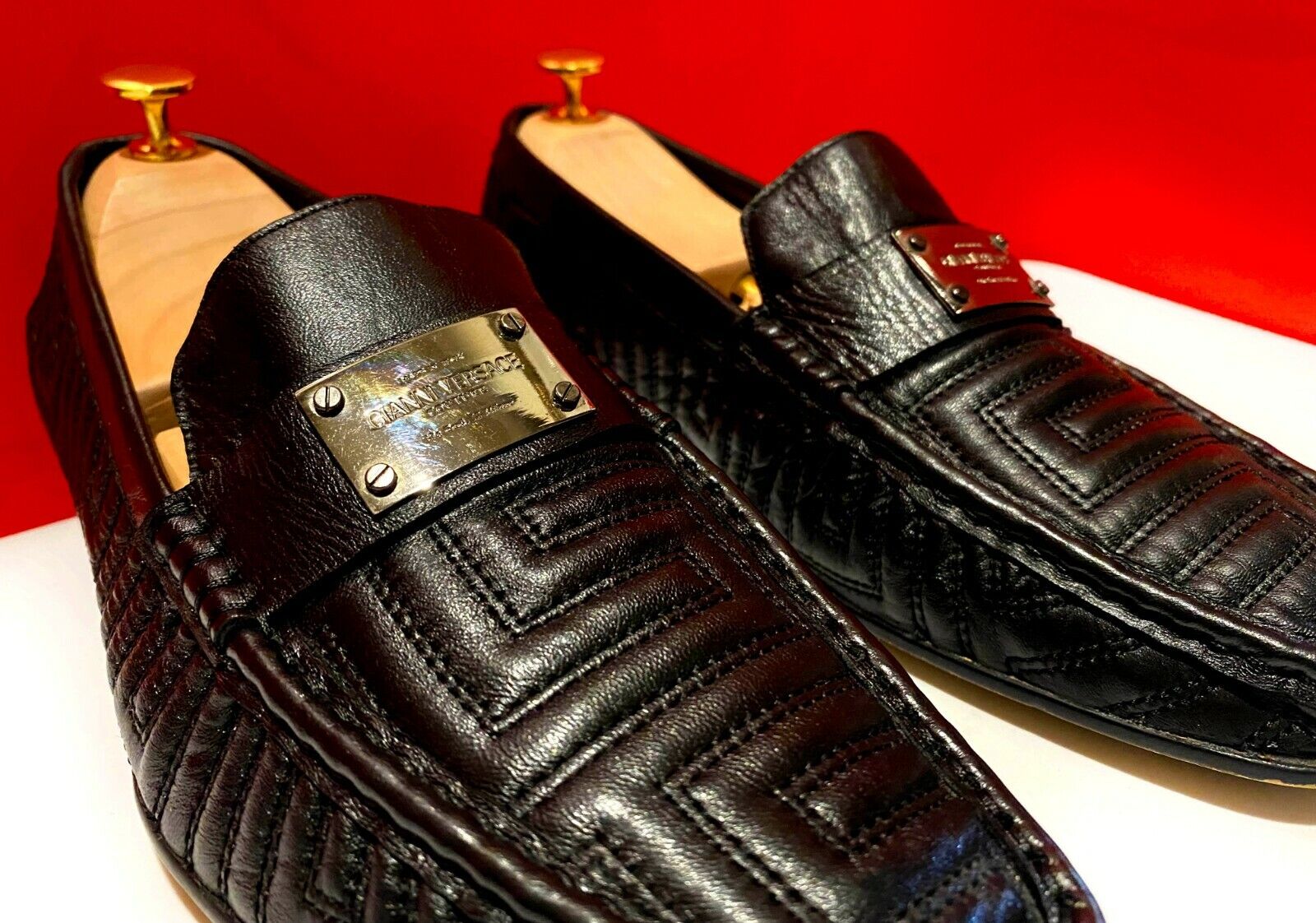 VERSACE ヘビ革スリッポン 靴 Made in Italy(チェザレ VERSACE ヘビ革スリッポン 靴 Made in Italy(チェザレ