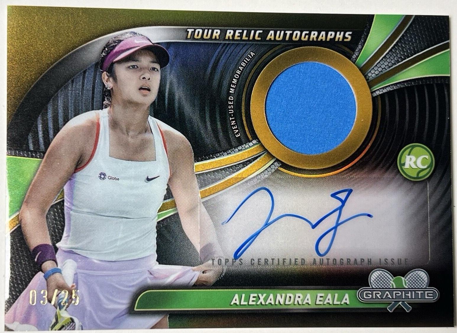 2024 Topps Graphite - Tour Relic Autographs Alexandra Eala #TRA-AEA ...