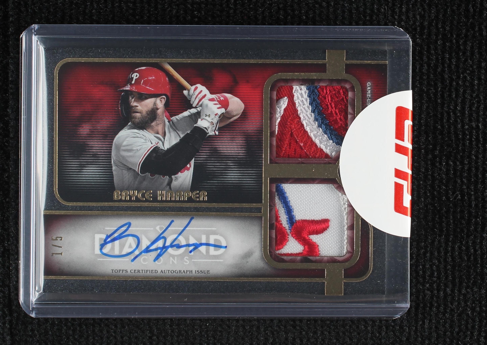 2023 Topps Diamond Icons - Single Player Autographed Dual Relics Red # ...