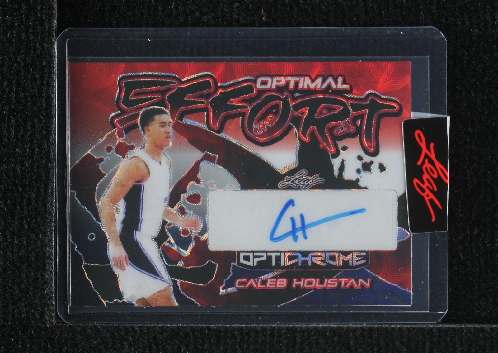 2022-23 Leaf Optichrome - Optimal Effort Pre-Production Proof Red White ...