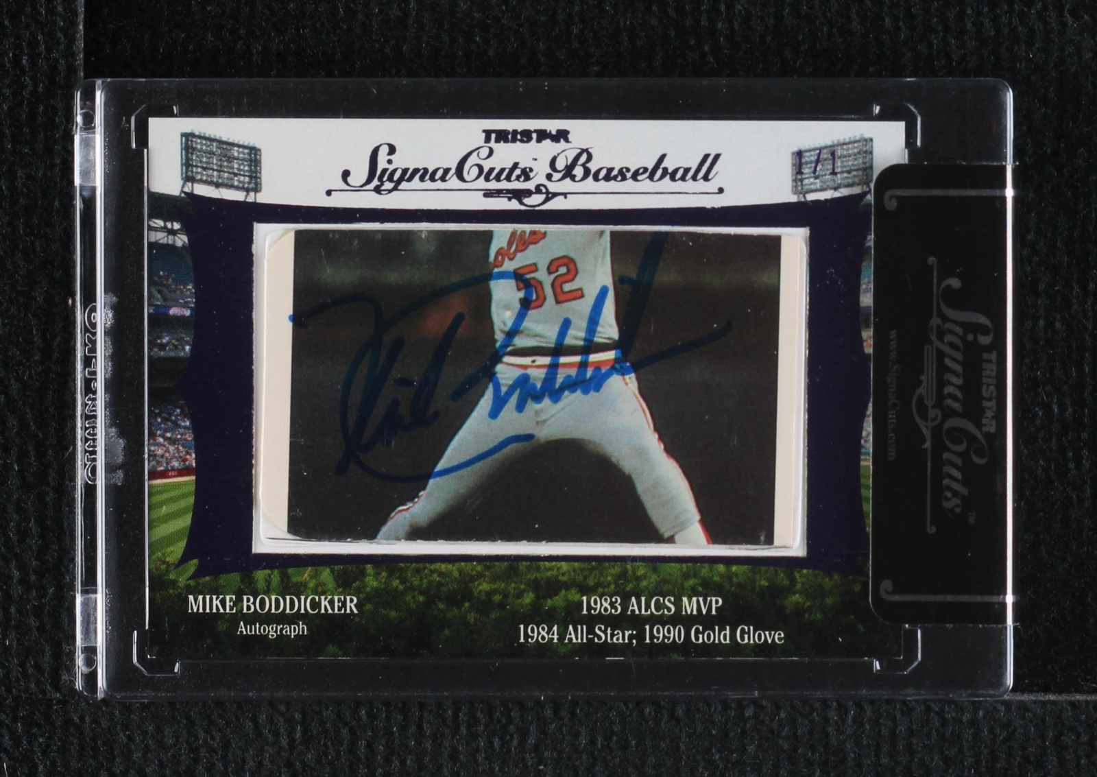2012 TRISTAR Signa Cuts Cut Autographs - Purple Mike Boddicker /1 (AU ...