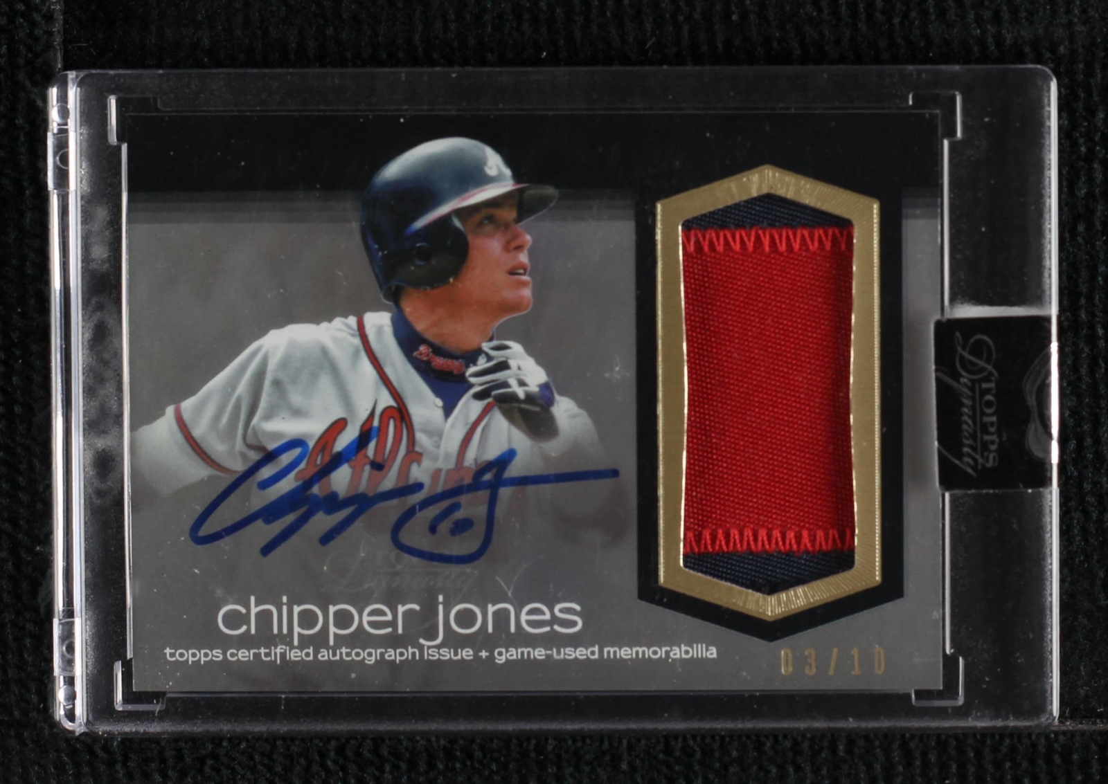 2018 Topps Dynasty - Autograph Patches #AP-CJ1 Chipper Jones /10 (AU ...
