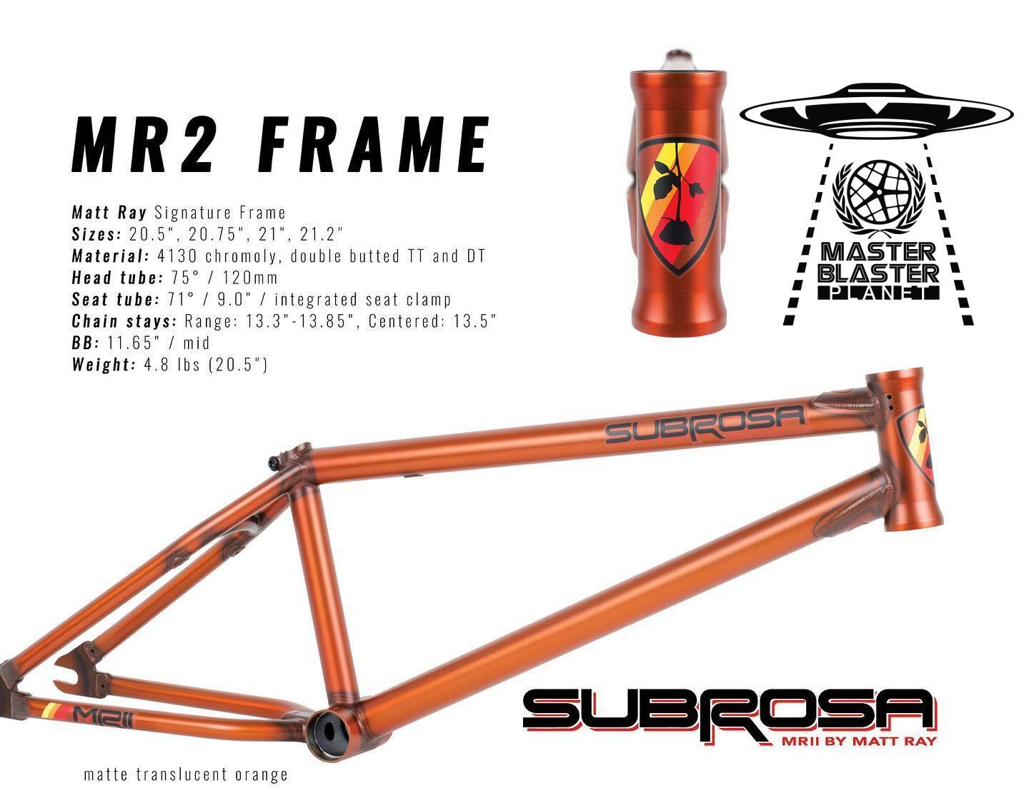 SUBROSA MR2 BMX FRAME 21 SUBROSA MR2 BMX FRAME 21