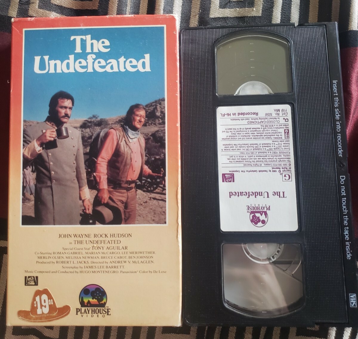 The Undefeated (1969) VHS, 1986 CBS/FOX Playhouse Video,
