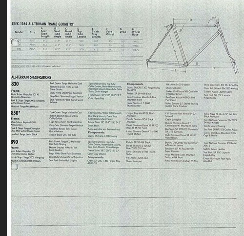 Original Vintage 1984 Trek 830 Mountain Bike 501