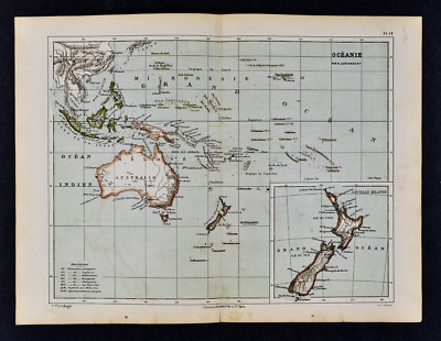 Pre-1900 - Antique Map Of Oceania - 2 - Vatican