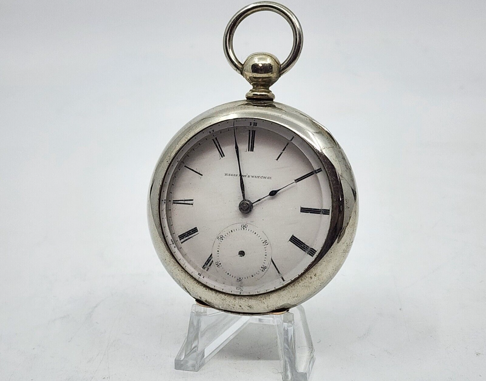 1880 Antique Elgin 18s 7j SILVEROID Pocket Watch RUNS READ 1880 Antique Elgin 18s 7j SILVEROID Pocket Watch RUNS READ