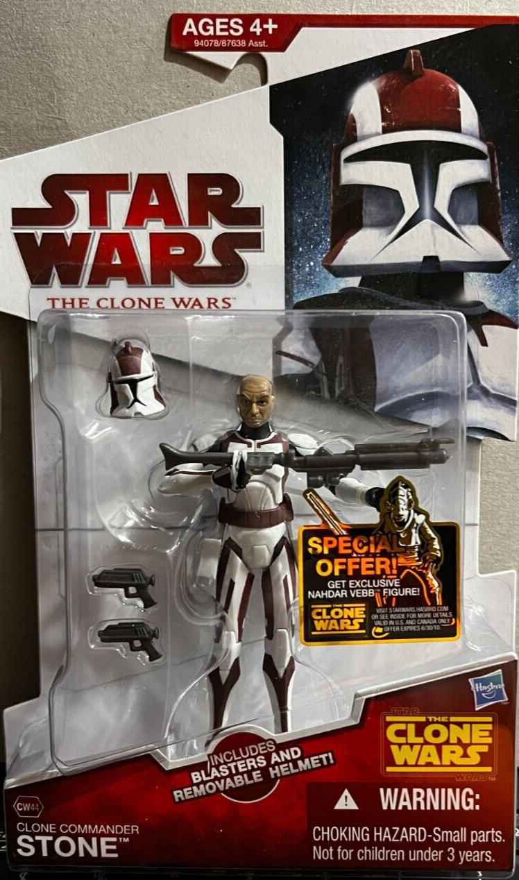 STAR WARS THE CLONE WARS CLONE COMMANDER STONE CW44 HASBRO STAR WARS THE CLONE WARS CLONE COMMANDER STONE CW44 HASBRO