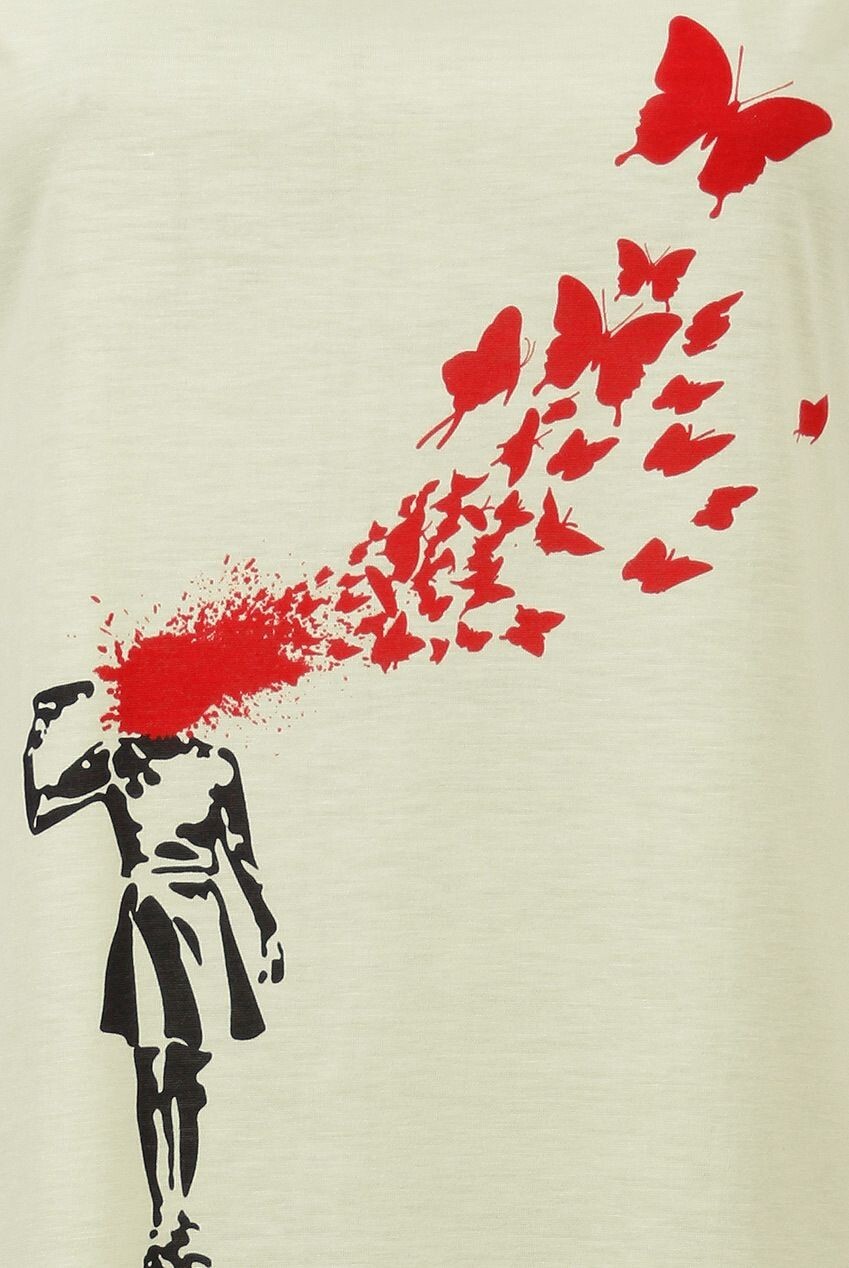 Banksy Butterfly Apocalypse Graffiti Street Art - 8x10 Banksy Butterfly Apocalypse Graffiti Street Art - 8x10