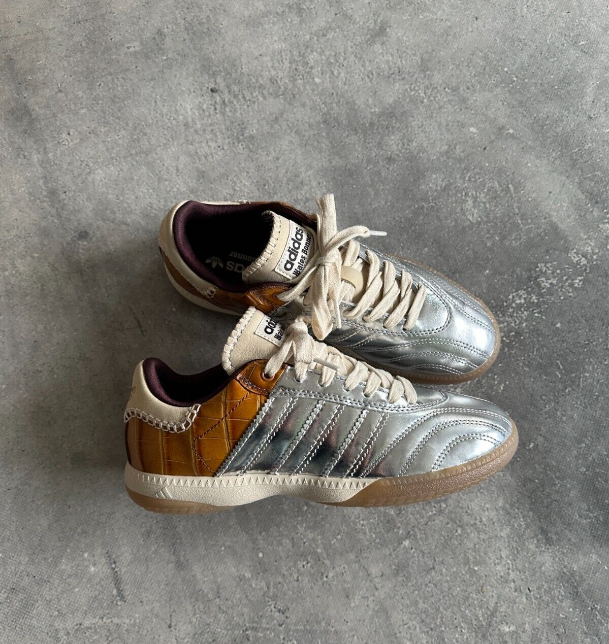 WALES BONNER x ADIDAS MN SAMBA SILVER METALLIC SHOES UK 8 WALES BONNER x ADIDAS MN SAMBA SILVER METALLIC SHOES UK 8