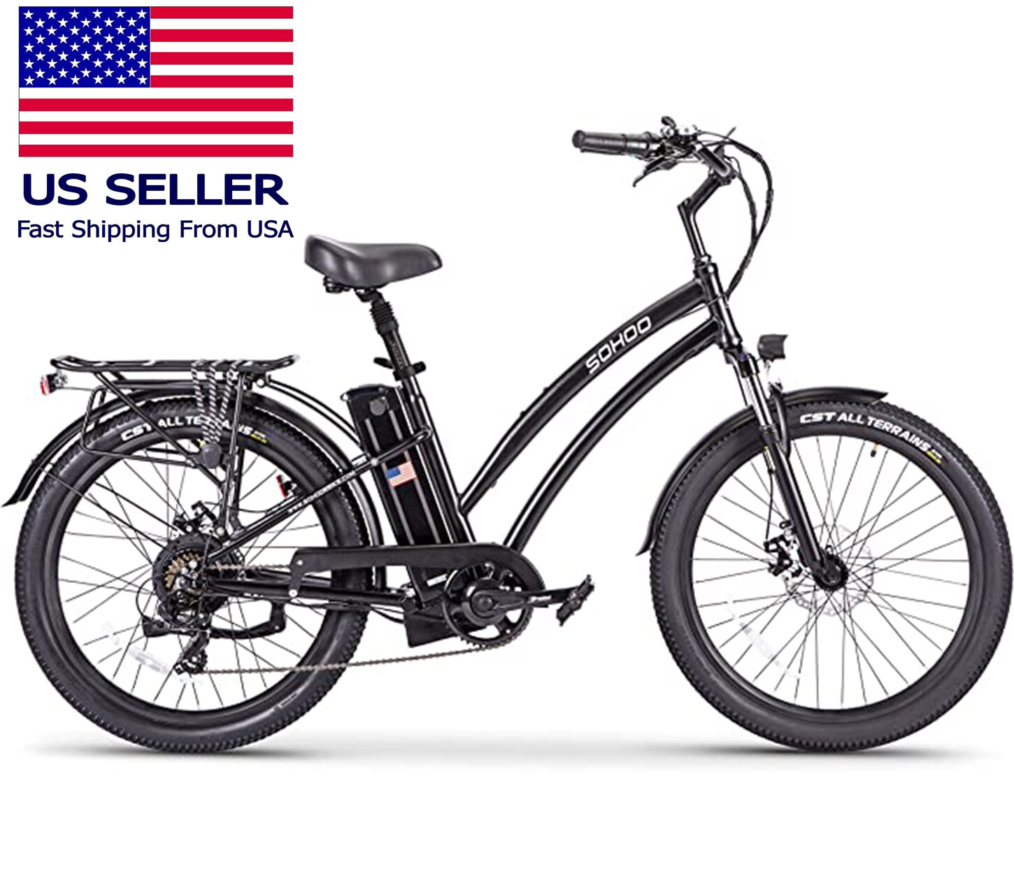 Sohoo 48V 500W 13Ah 26 x2.235 Step Thru Step Over Electric Bicycle US Seller eBay
