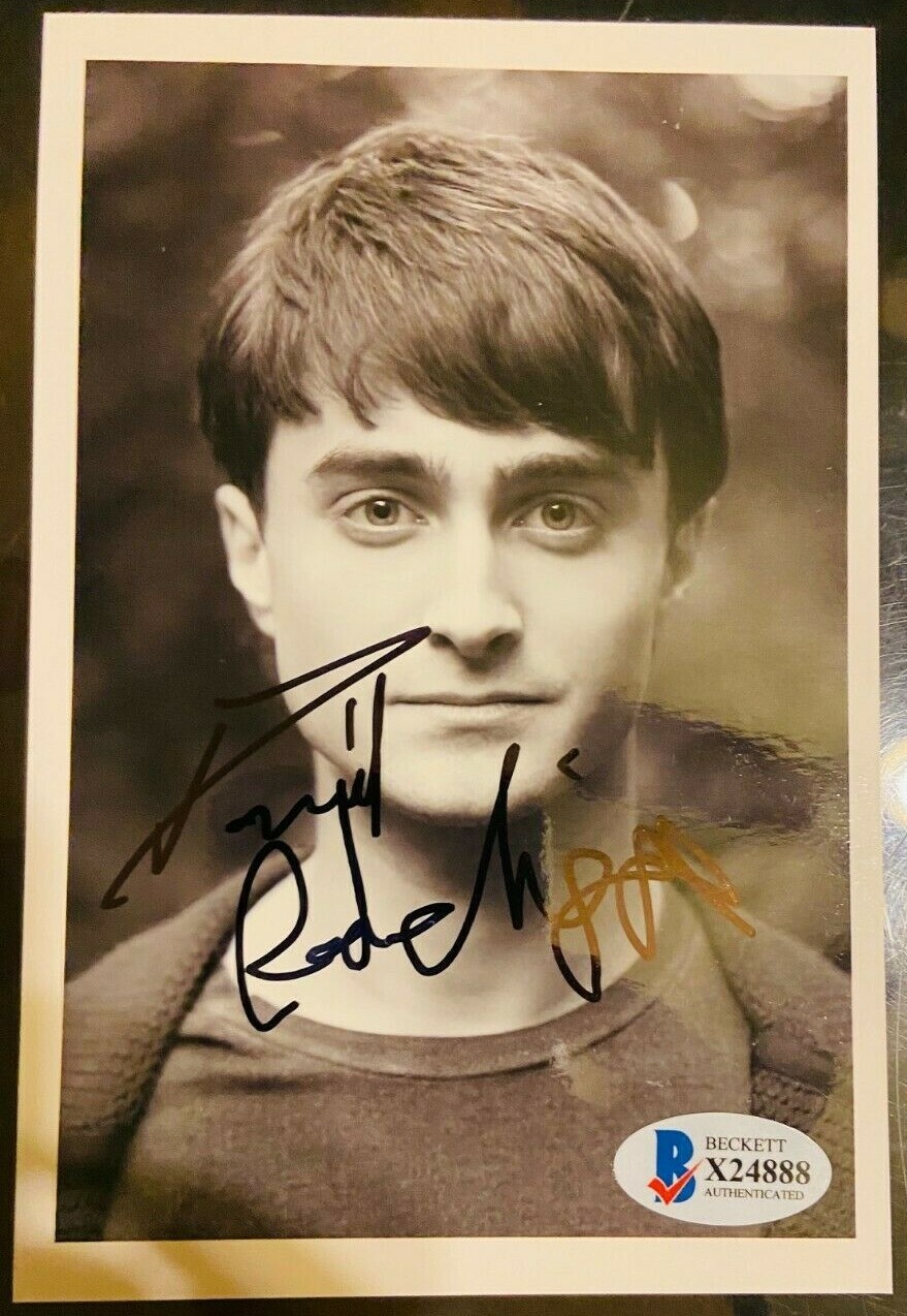 DANIEL RADCLIFFE HARRY POTTER SIGNED AUTOGRAPH 5x7 PHOTO AUTO BECKETT ...