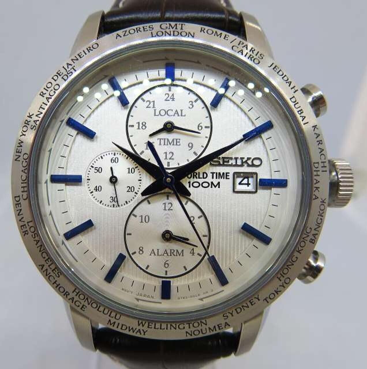 SEIKO Alarm World Time 100M Men's Wristwatch Quartz SPL051P1 SEIKO Alarm World Time 100M Men's Wristwatch Quartz SPL051P1