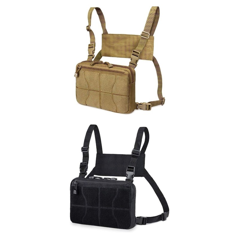 Tactical Combat Chest Rig Bag Front Pouch Rec
