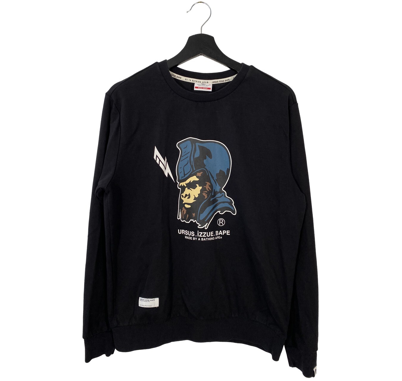 Ursus x Izzue x Bape pullover sweatshirt black mens size JPN Ursus x Izzue x Bape pullover sweatshirt black mens size JPN