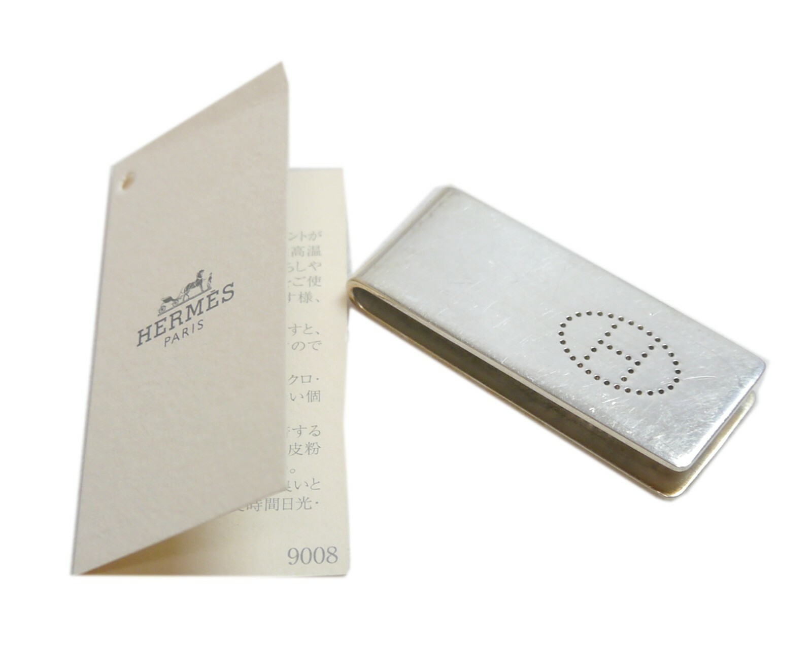 Authentic HERMES Money clip Evelyn wallet Sterling Silver Authentic HERMES Money clip Evelyn wallet Sterling Silver