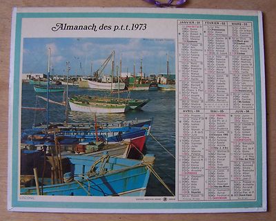 Calendrier Ptt 1973 d’occasion