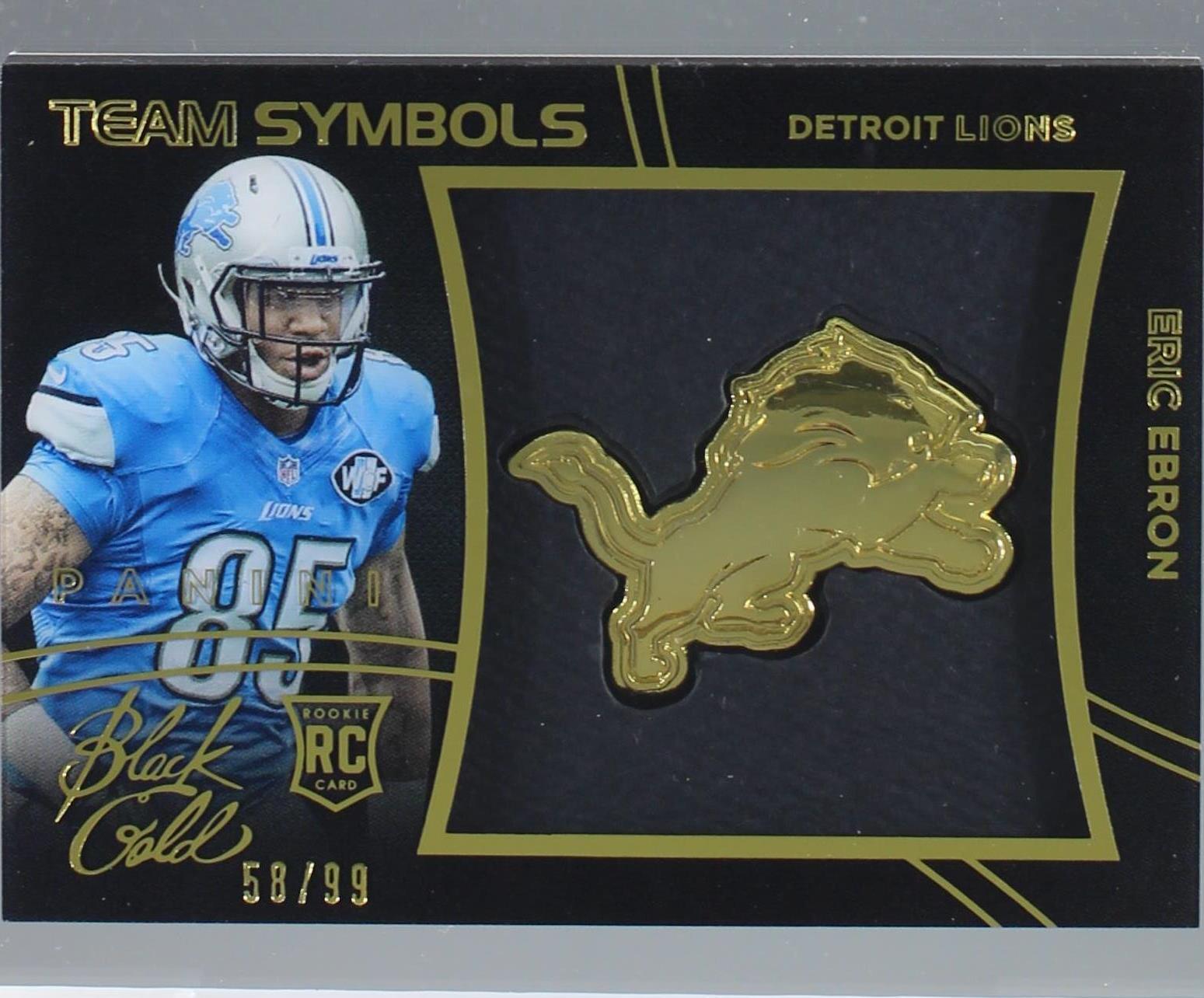 2014 Panini Black Gold - Rookie Team Symbols #RTS-13 Eric Ebron /99 (RC ...