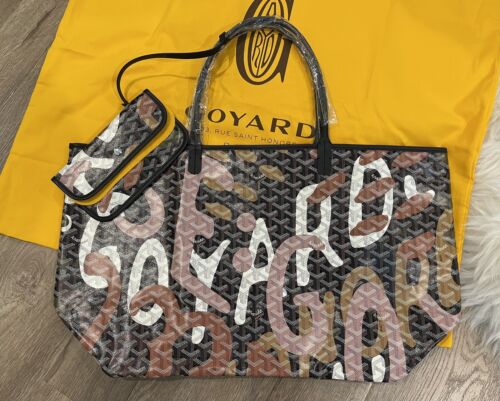 New Goyard Saint Louis GM Tote Bag Lettres Camouflage Black New Goyard Saint Louis GM Tote Bag Lettres Camouflage Black