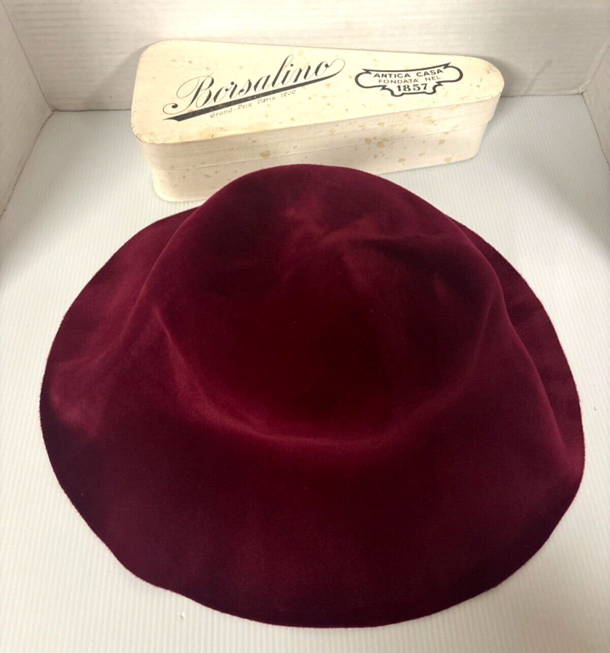 Vintage Borsalino Grand Prix Paris Hat 1900 Italia Antica Vintage Borsalino Grand Prix Paris Hat 1900 Italia Antica