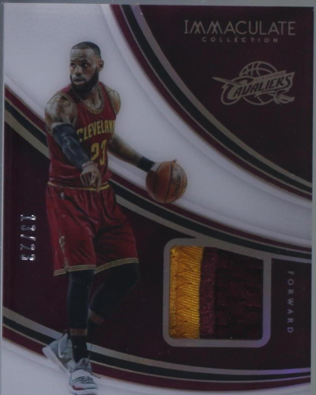 2016-17 Panini Immaculate Collection - Prime Jersey Number LeBron James ...