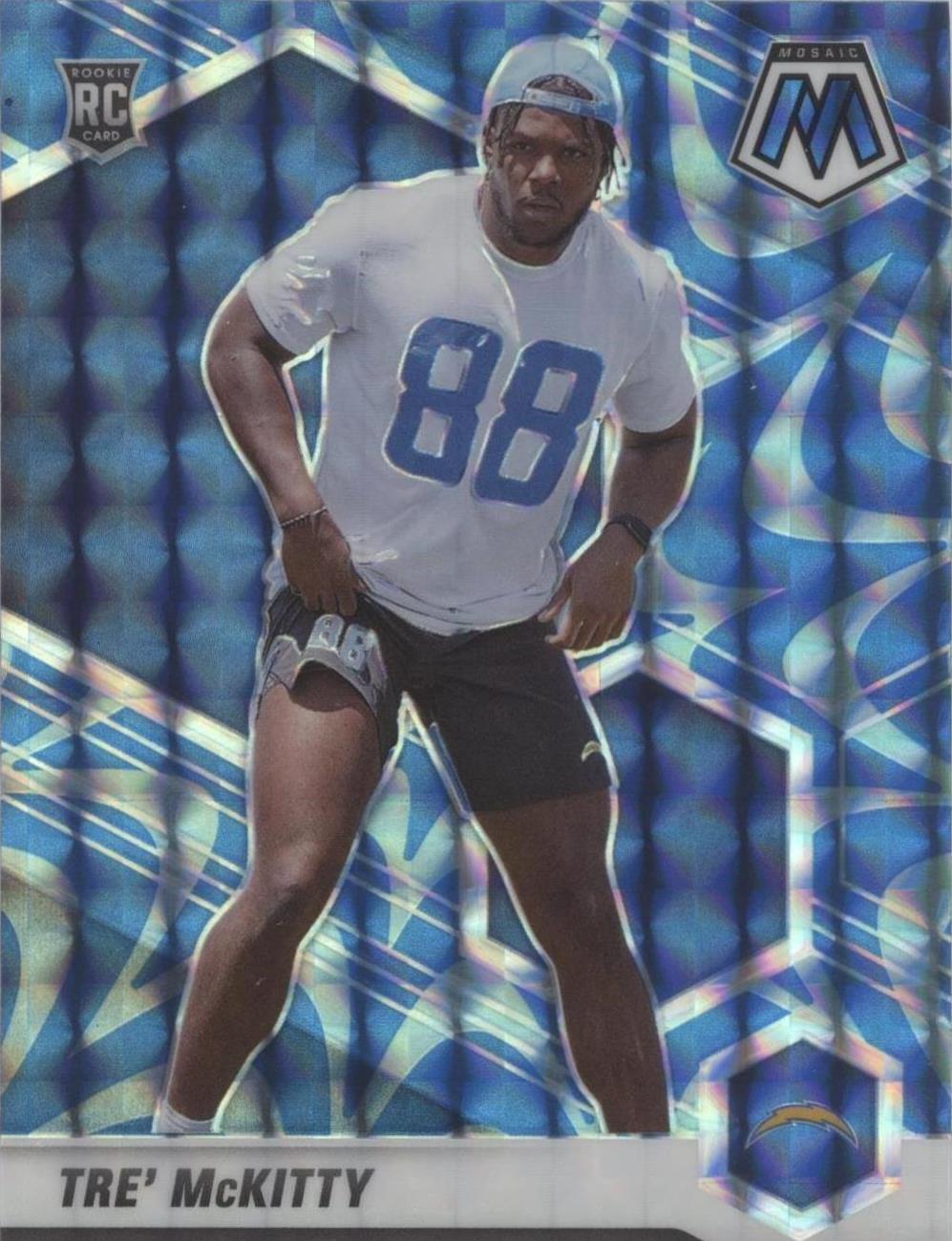 2021 Panini Mosaic - Rookies Tre' McKitty #386 Mosaic Reactive Blue ...