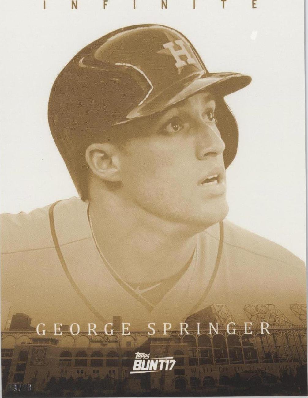 2017 Topps Bunt - Infinite 5x7 Gold #I-GS George Springer /10 for sale ...
