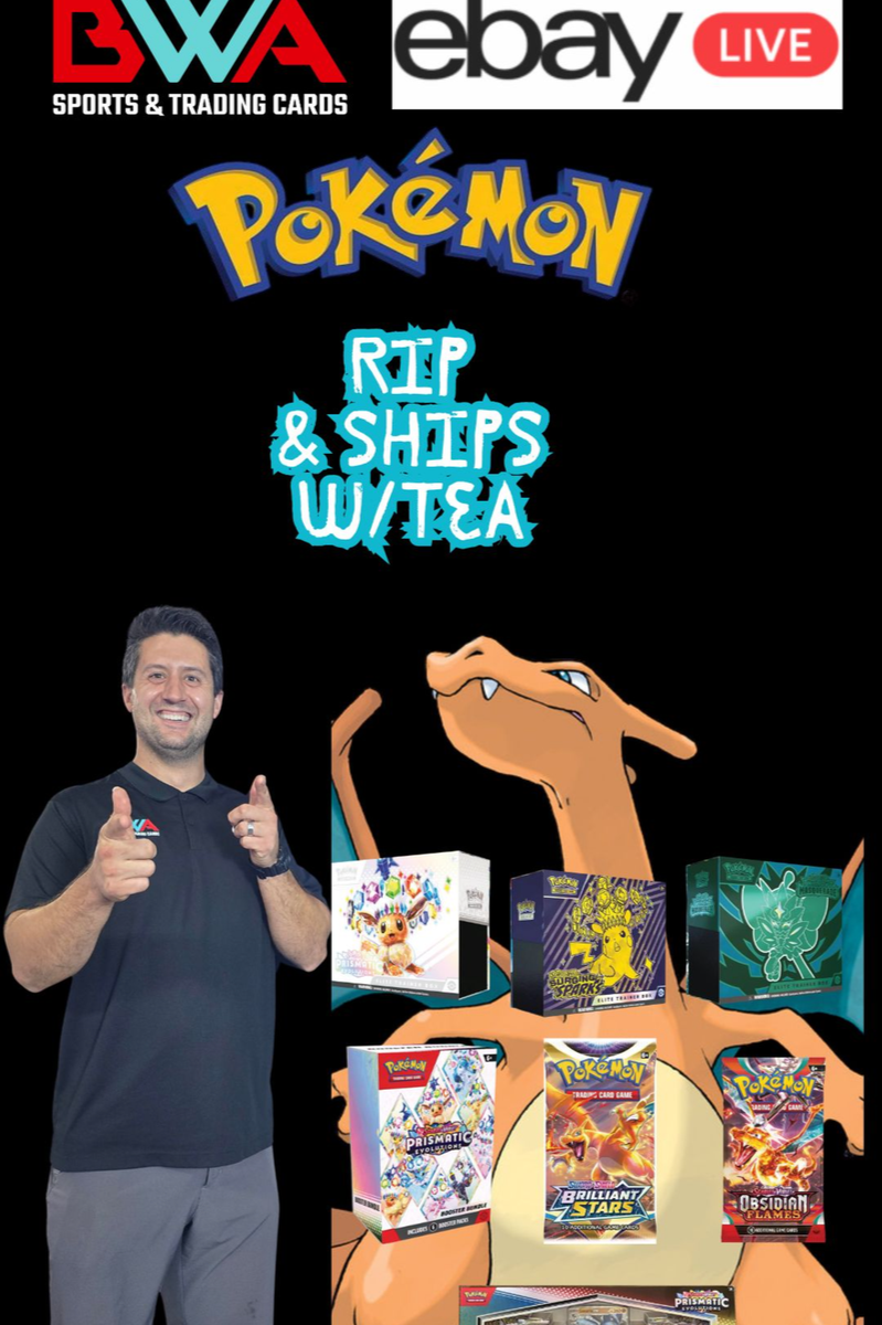 POKEMON RIP & SHIPS W/ TEA | eBay Live Video
