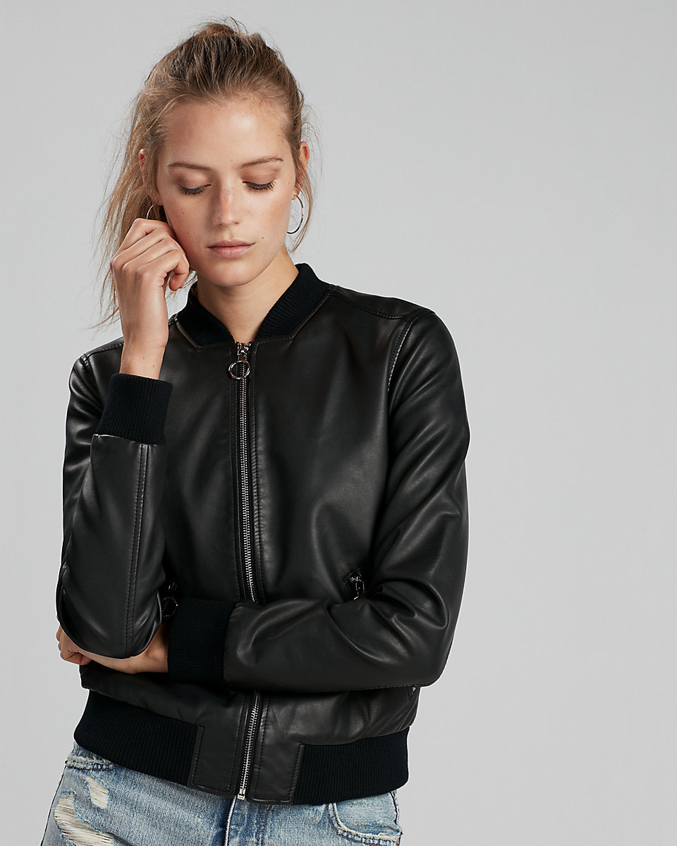 Womens Leather Jacket Black Bomber Pure Lambskin Jacket Size Womens Leather Jacket Black Bomber Pure Lambskin Jacket Size