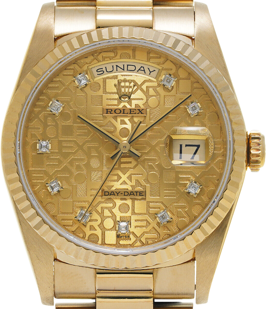 Rolex Day-Date 18238 Gold President Bracelet with Gold Bezel for sale ...