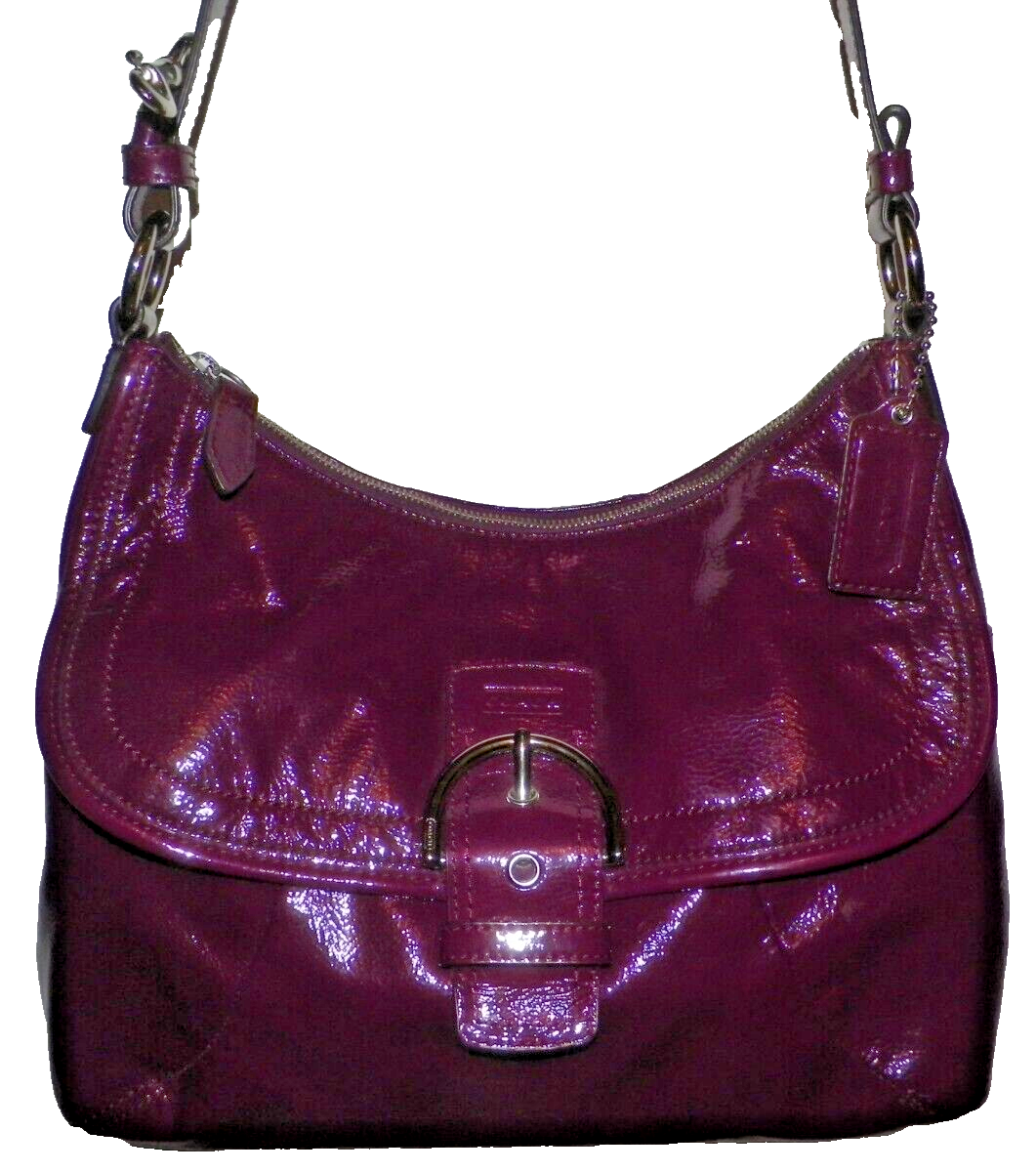Coach Soho Purple Patent Leather Shoulder Crossbody Bag Coach Soho Purple Patent Leather Shoulder Crossbody Bag