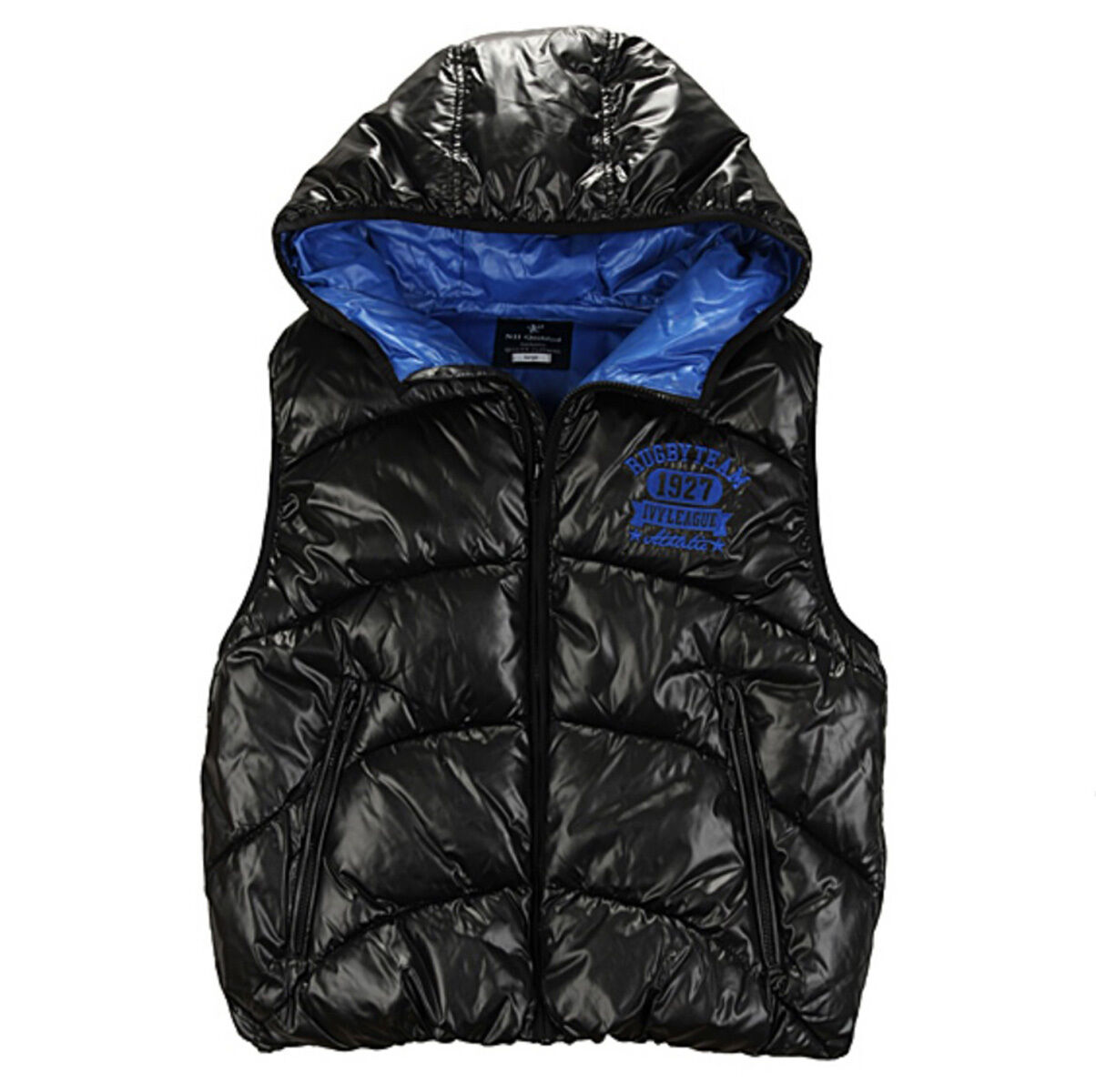 NII Mens Casual Lightweight Hooded Zip Up Puffer Vest NII Mens Casual Lightweight Hooded Zip Up Puffer Vest