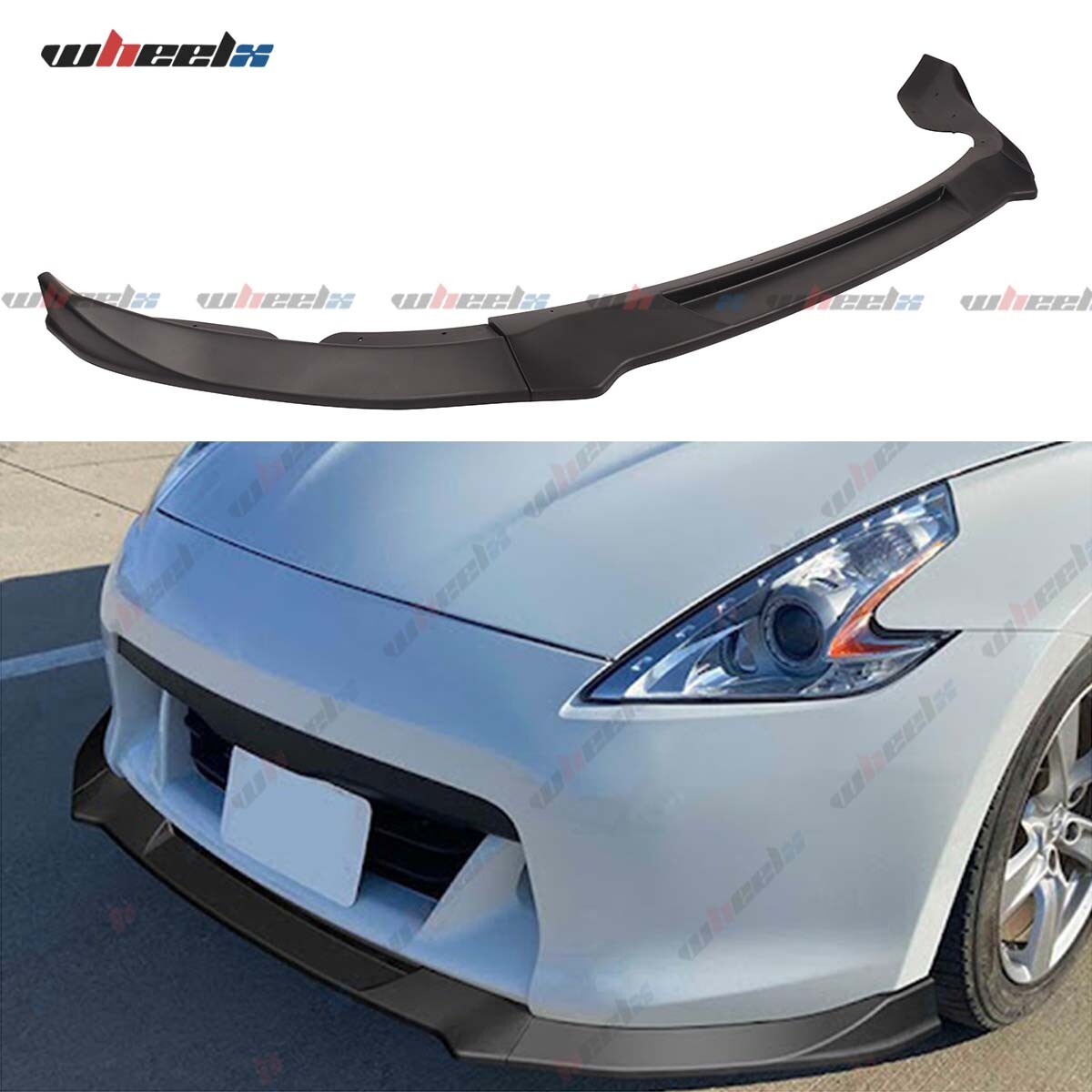 CT-Style Front Bumper Lip Splitter Spoiler For 09-12 Nissan 370Z Z34 ...