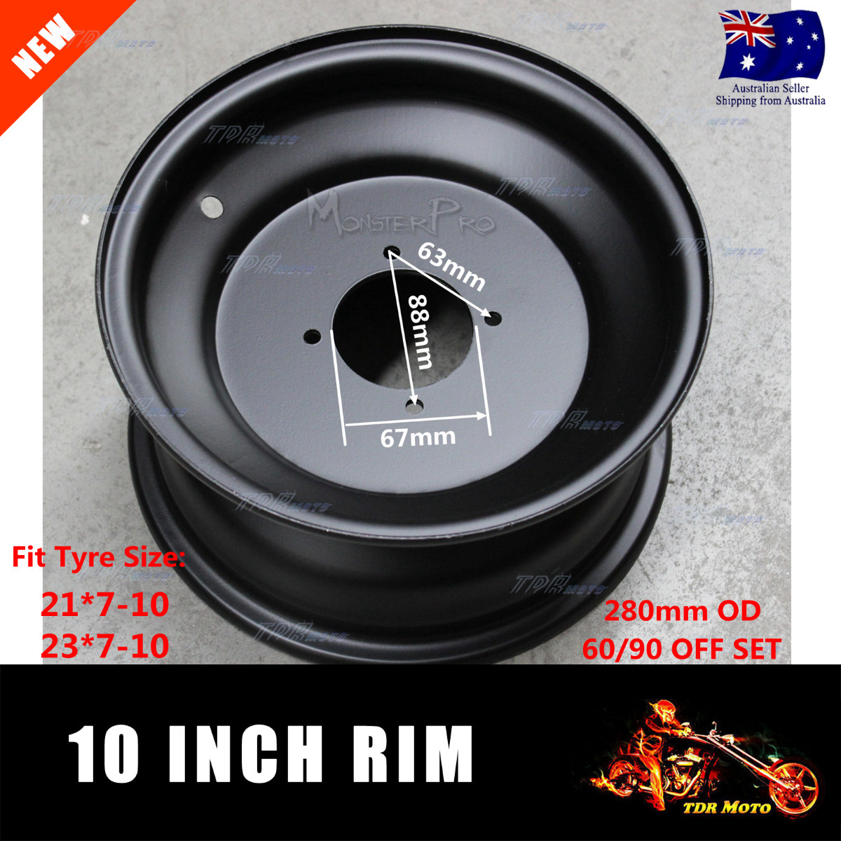 10 Inch Front Steel Rim Wheel fits 21x7-10 23x7-10 Tyres Buggy Trailer ATV Quad | eBay