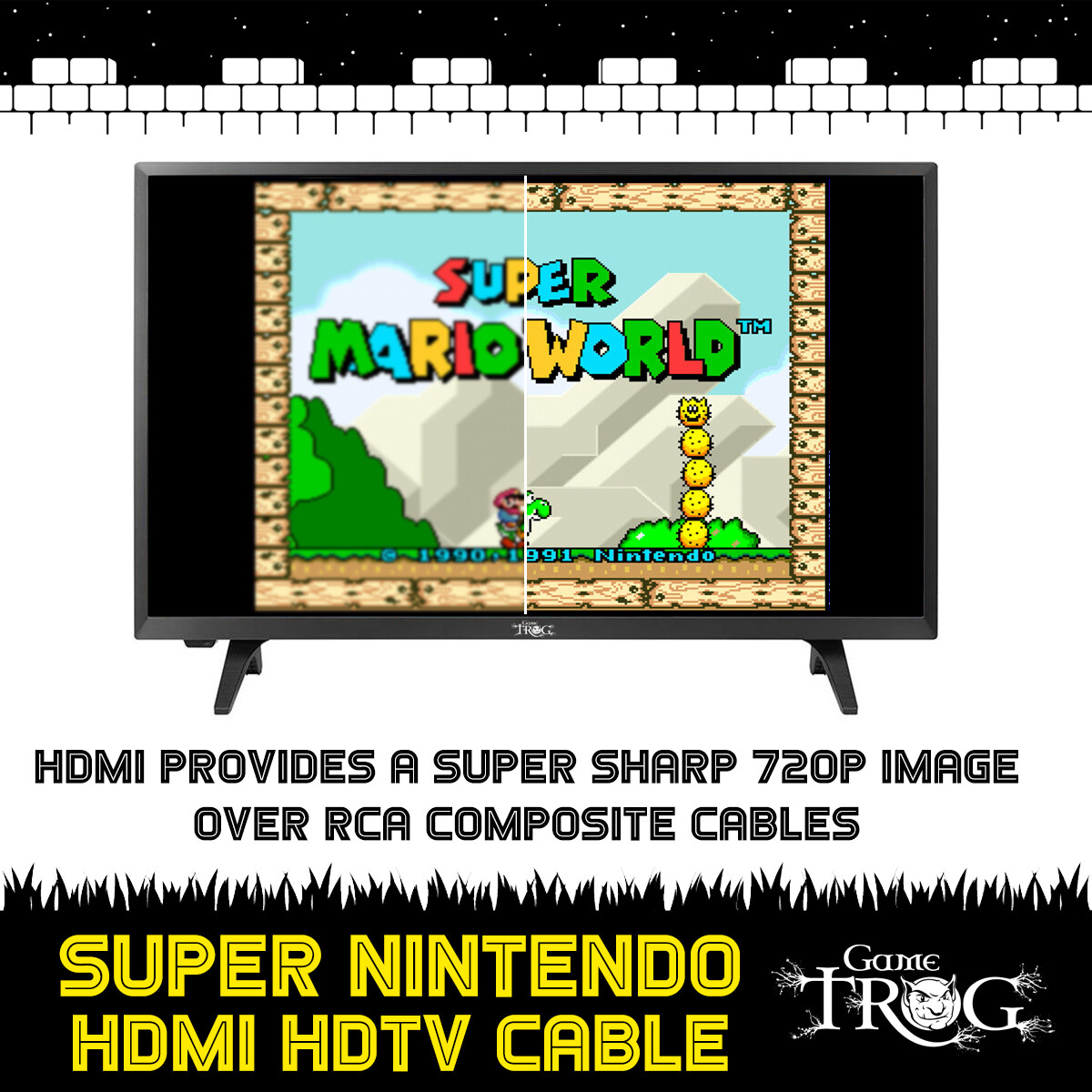 Super Nintendo SNES - HDMI HDTV Cable 720p