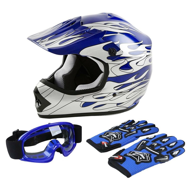 DOT Youth Helmet Kids Motocross Offroad ATV S M L XL Racing Motorcyle ...