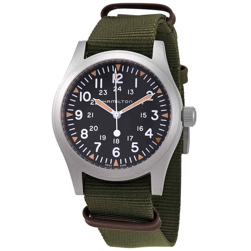 Hamilton Khaki Field Hand Wind Black Dial Men Watch H69529933
