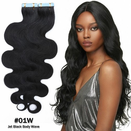 Body Wave Tape In 100% Real Remy Human Hair Extensions Skin Weft Full ...