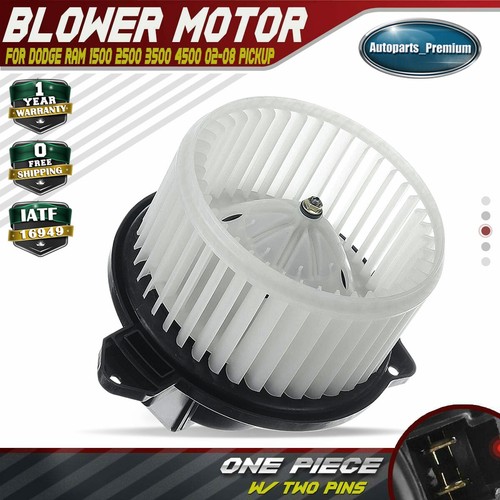 HVAC Heater Blower Motor w/ Fan Cage Front for Dodge Ram 1500 2500 3500 ...