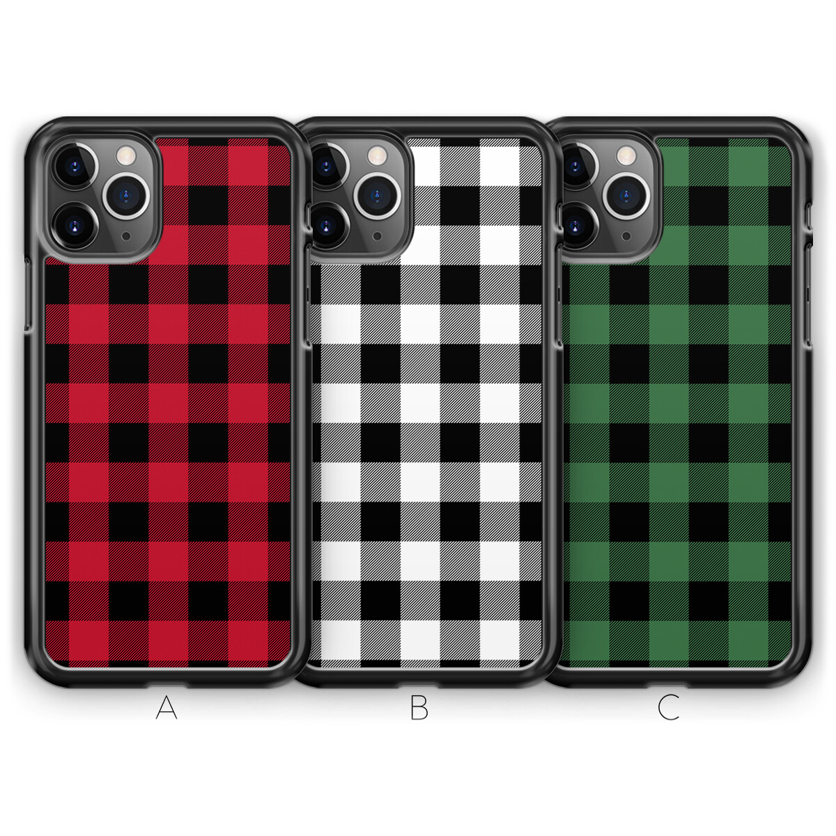 Check Plaid Checkered Phone Case for iPhone 12 Mini 11 Pro Max XR X XS ...