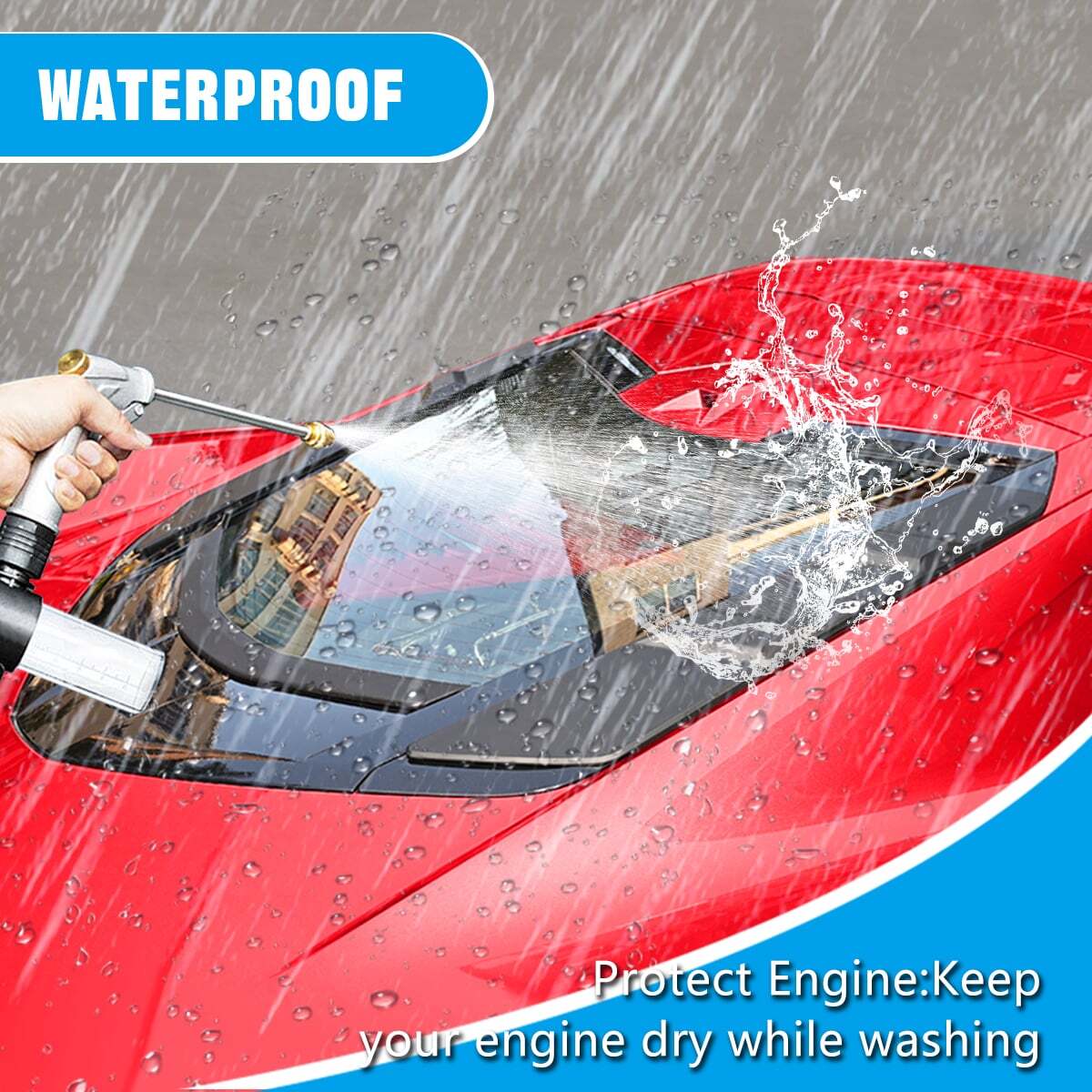 Car Wash Covers Engine Bay Air Vent Dry Bay Vent Blocks for Corvette C8 ...